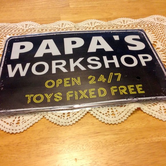 Workshop Sign | Wall Decor | Papas Workshop Wall Sign | Poshmark